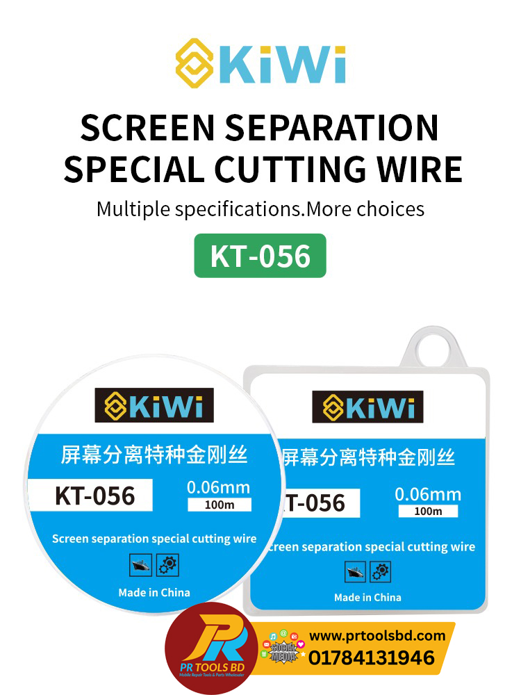 Kiwi KT-056 High Hardness Special Diamond Wire Cutting Molybdenum Wire 0.06mm For Mobile Phone ...